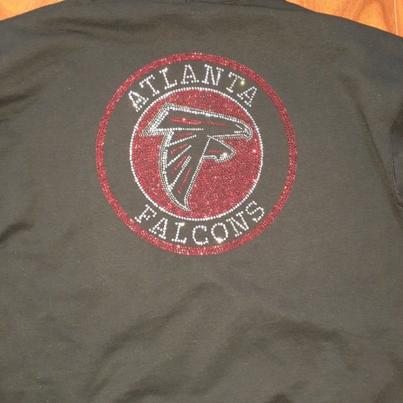 Hanes | Jackets & Coats | Custom Rhinestone Atlanta Falcons Hoodie ...
